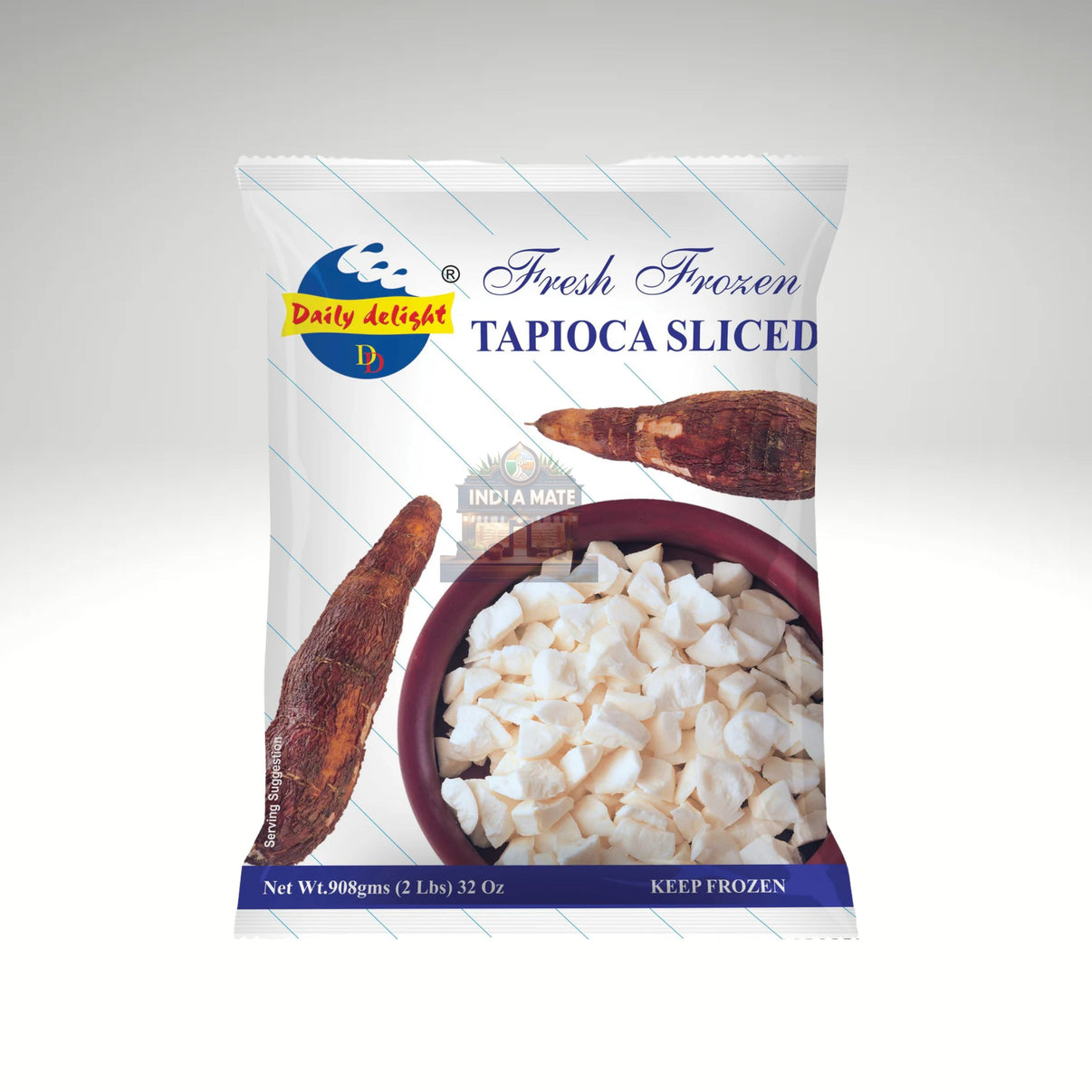 Daily Delight Sliced Tapioca | Frozen Ready-to-Cook Cassava - IndiaMate