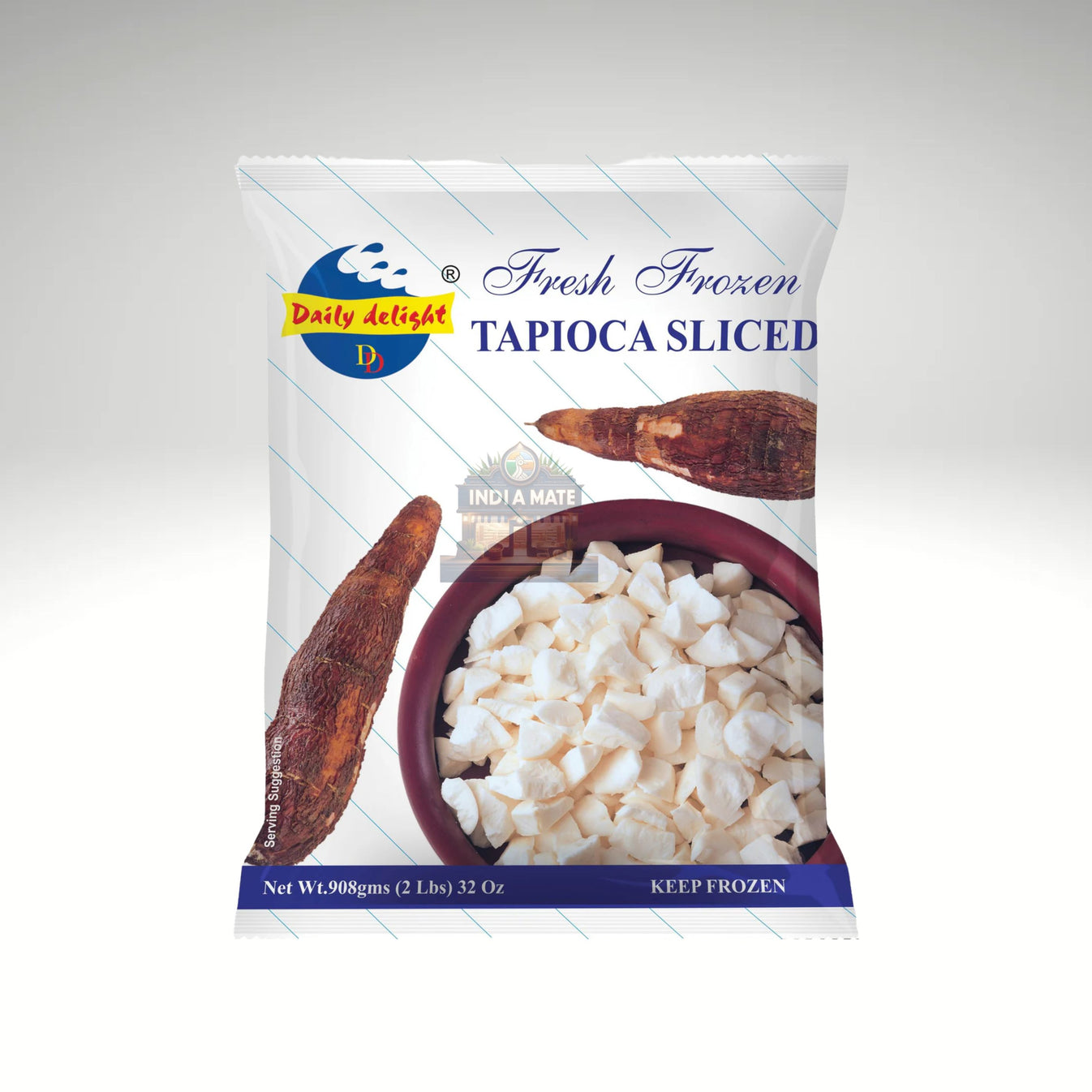 Daily Delight Sliced Tapioca | Frozen Ready-to-Cook Cassava - IndiaMate