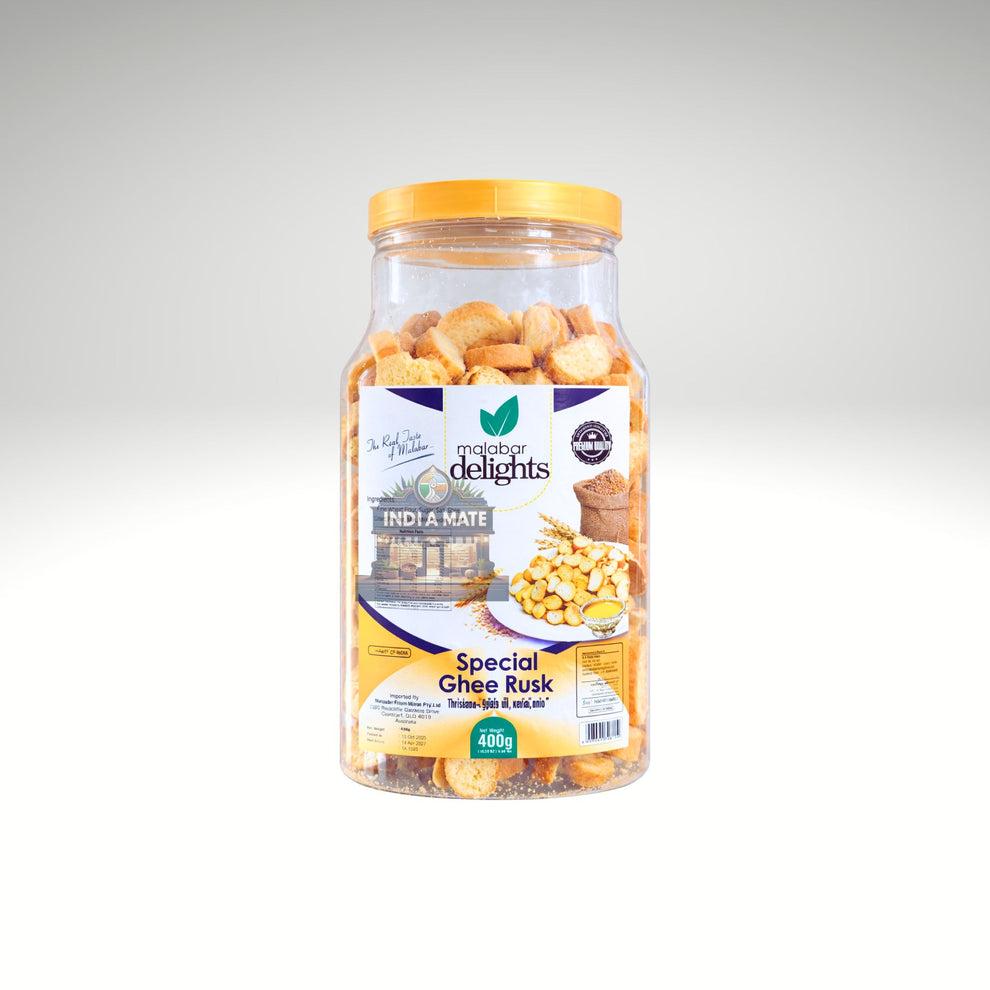 Malabar Delights Ghee Rusk (Small) – Crunchy Tea-Time Snack | IndiaMate